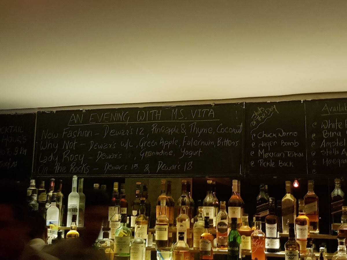 Menu at PCO Bar, New Delhi, D-4