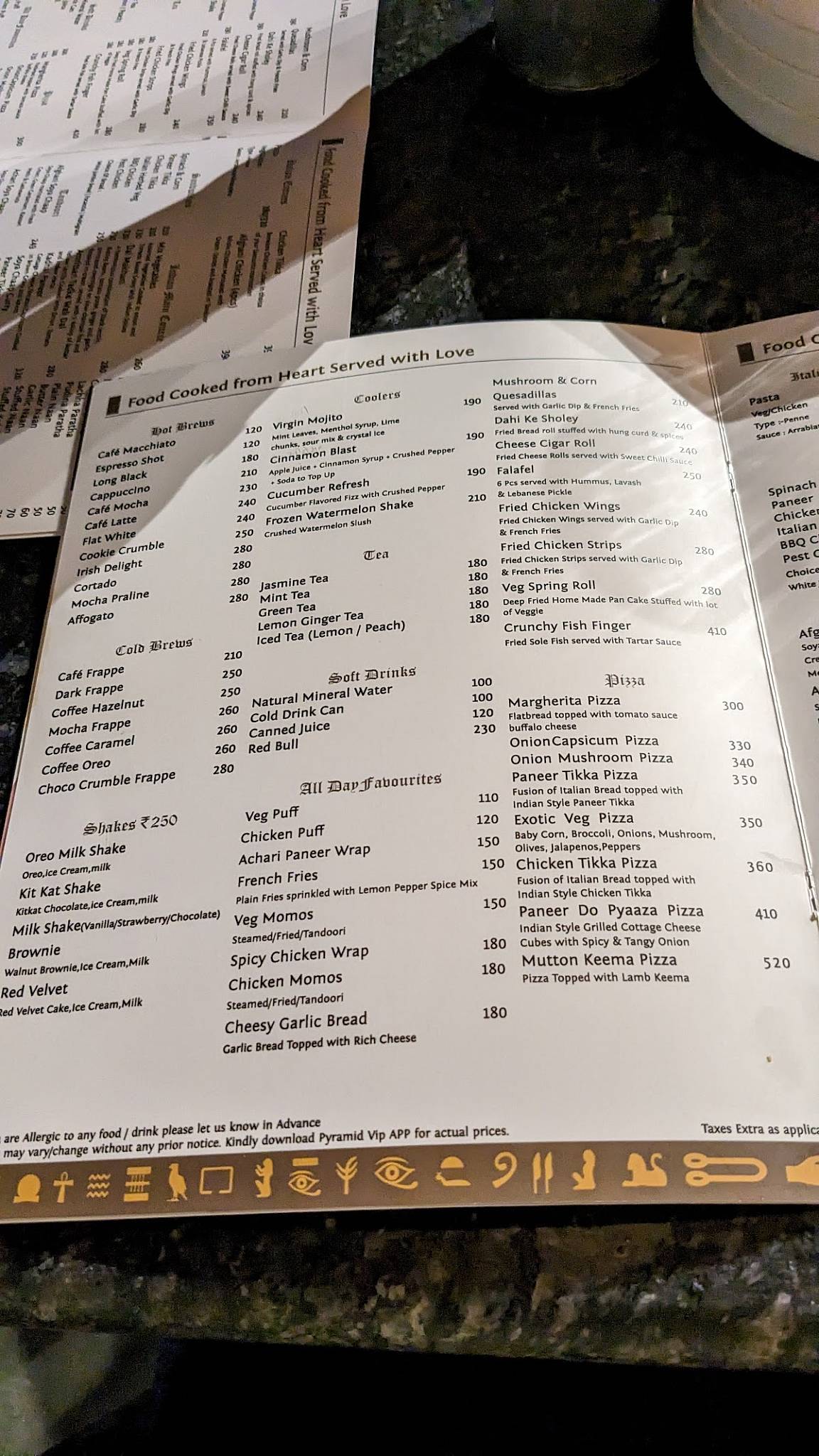 Menu at PYRAMID COFFEE HOUSE, SECTOR-49 GURUGRAM, Gurugram