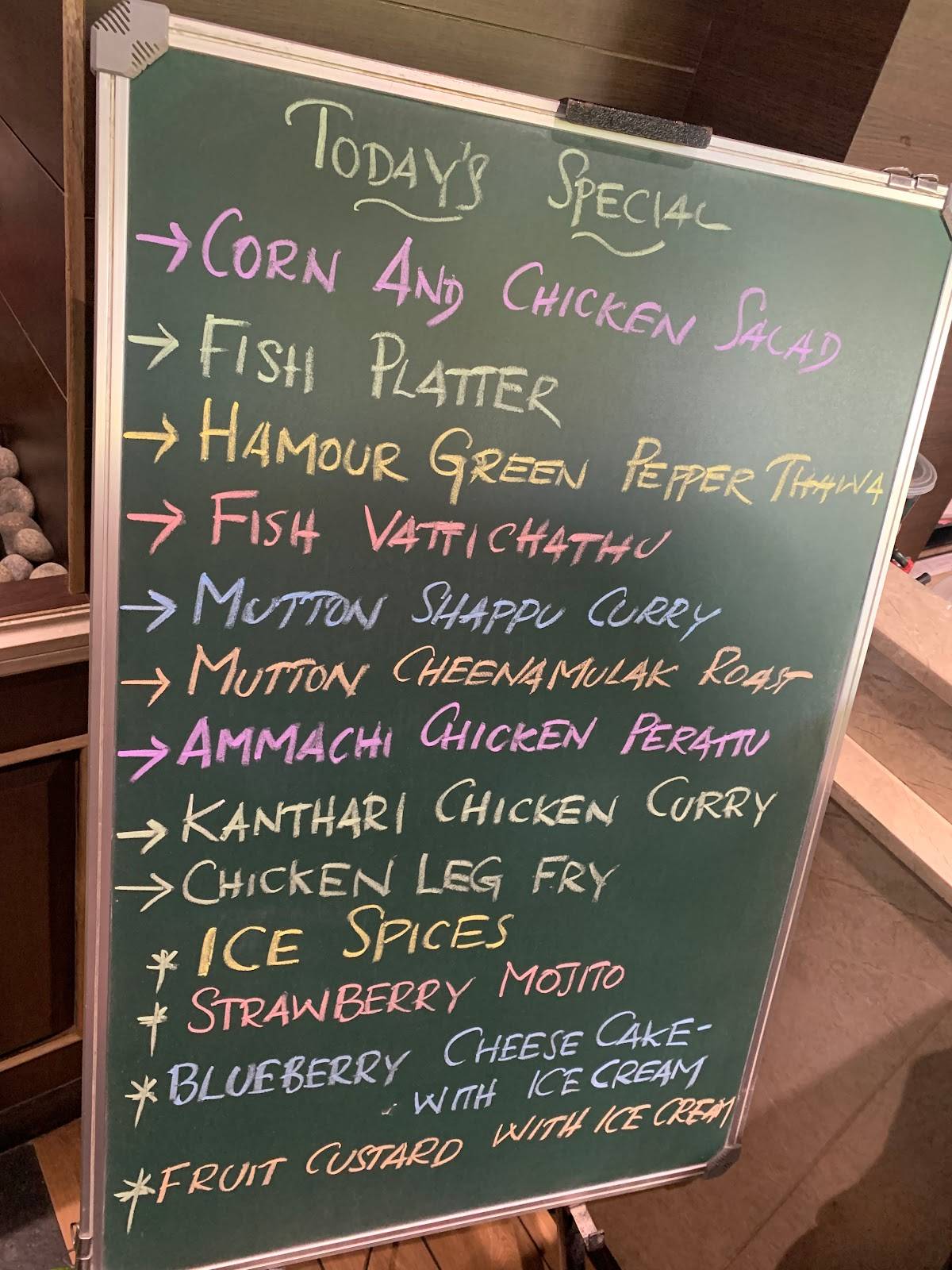 Menu at Paragon Restaurant Trivandrum, Thiruvananthapuram
