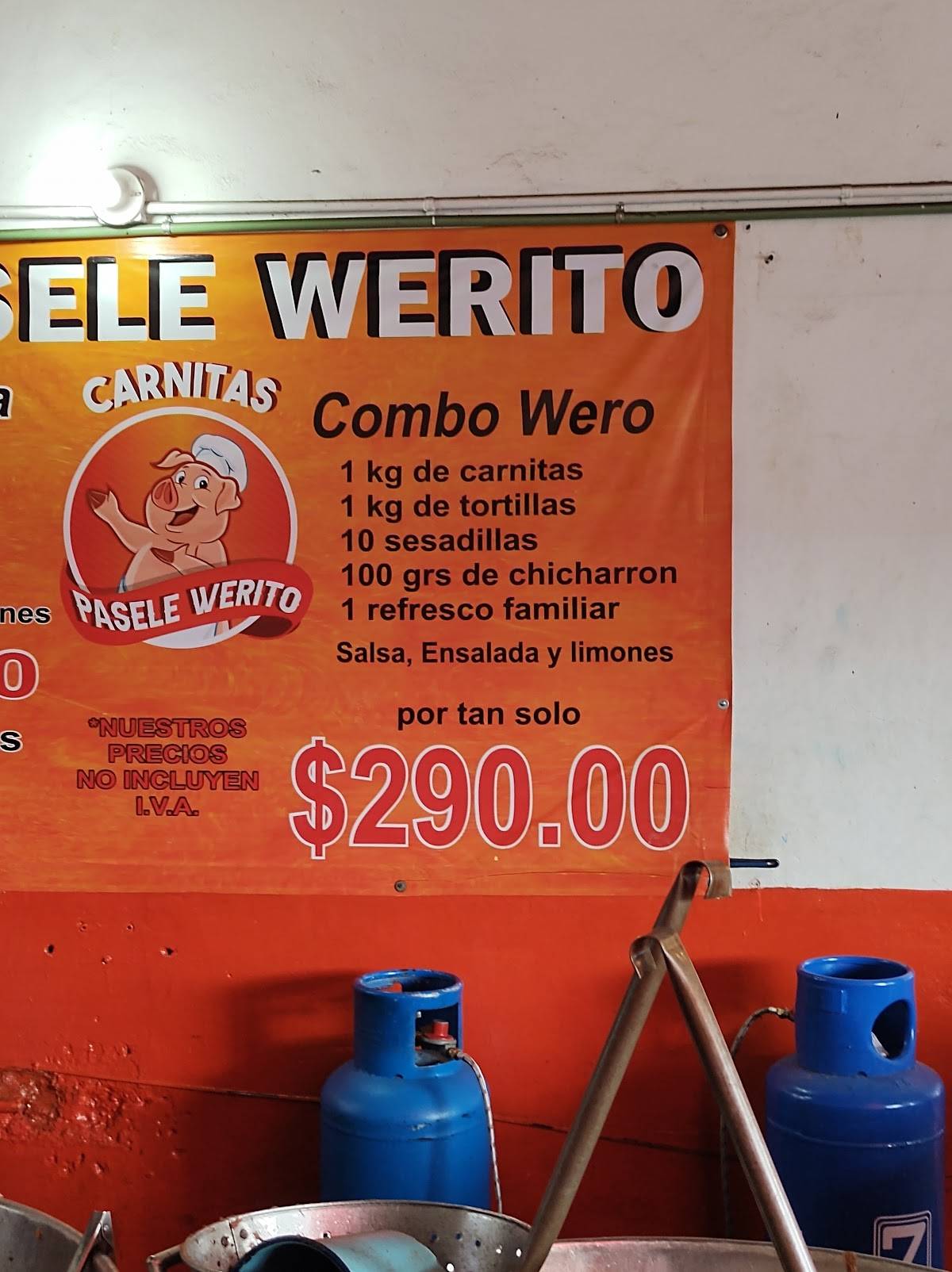 Carta del restaurante Pasele werito Las carnitas más ricas del Cancún ...