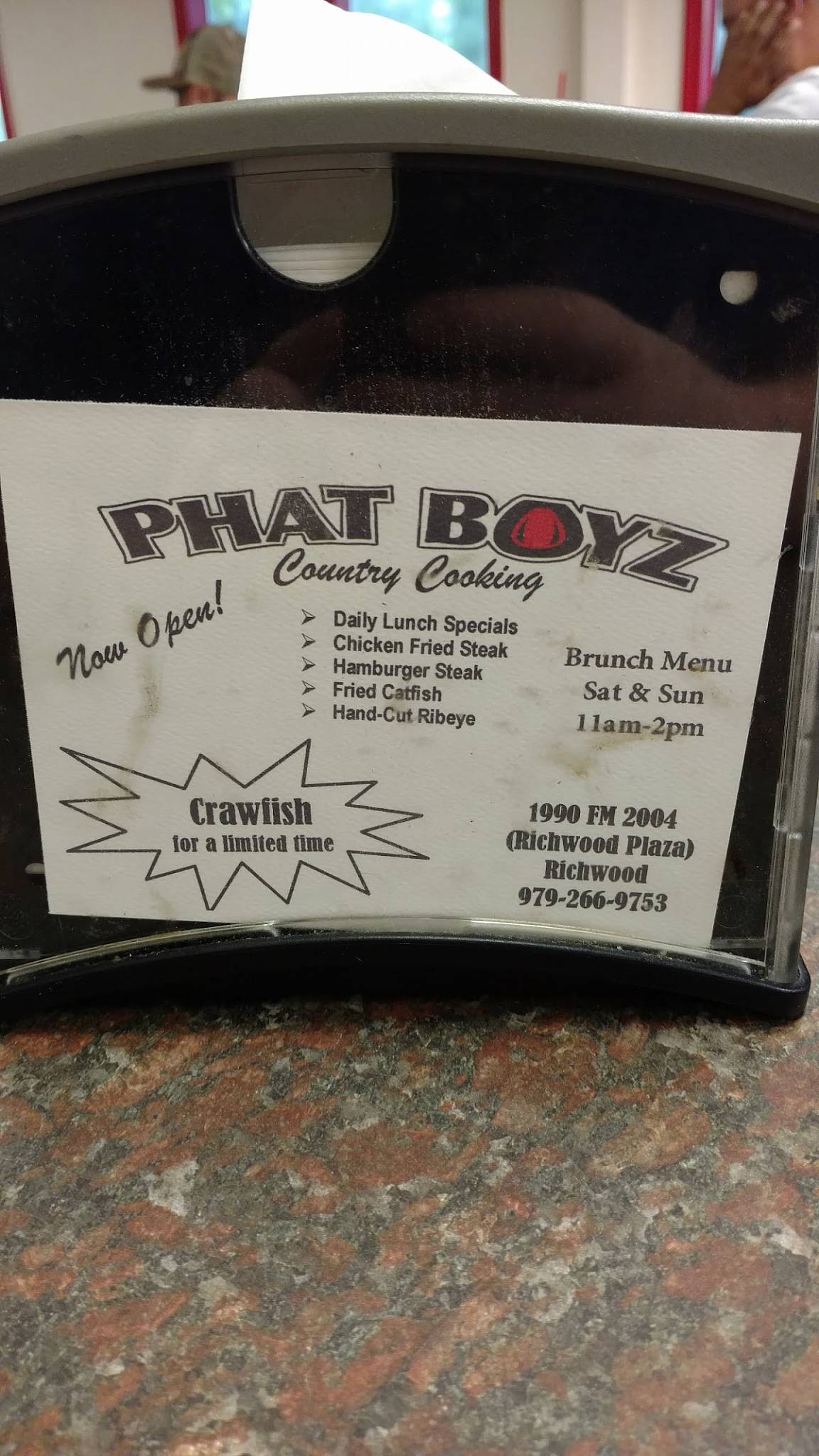 Menu at Phat Boyz restaurant, Richwood, Brazosport Blvd N