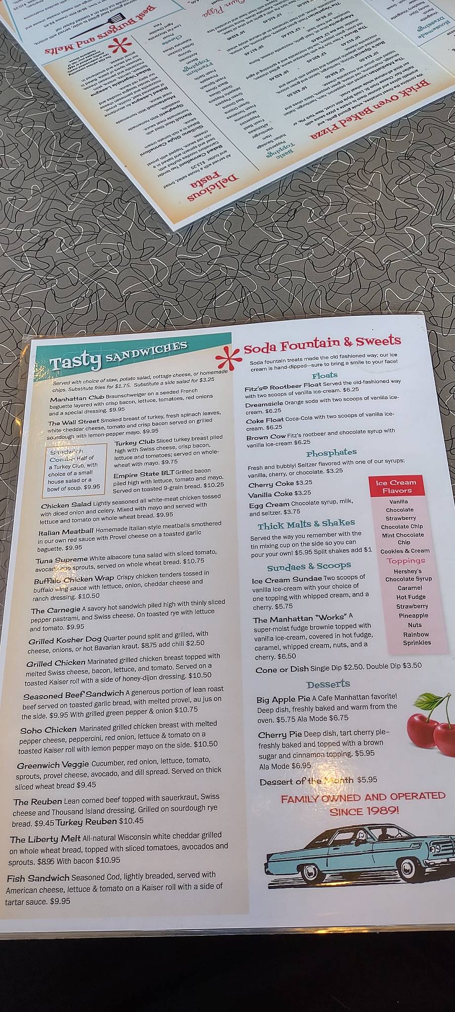 Menu at Cafe Manhattan, Clayton, 505 S Hanley Rd