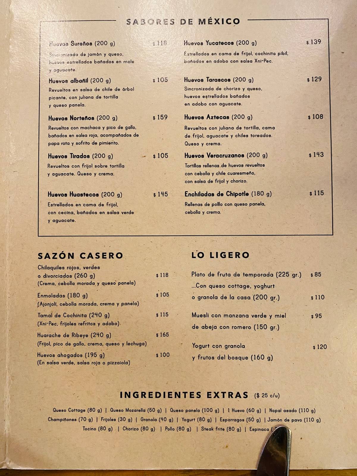 Carta de Cafe Torino Santa Fe, Ciudad López Mateos, Vasco de Quiroga 3200
