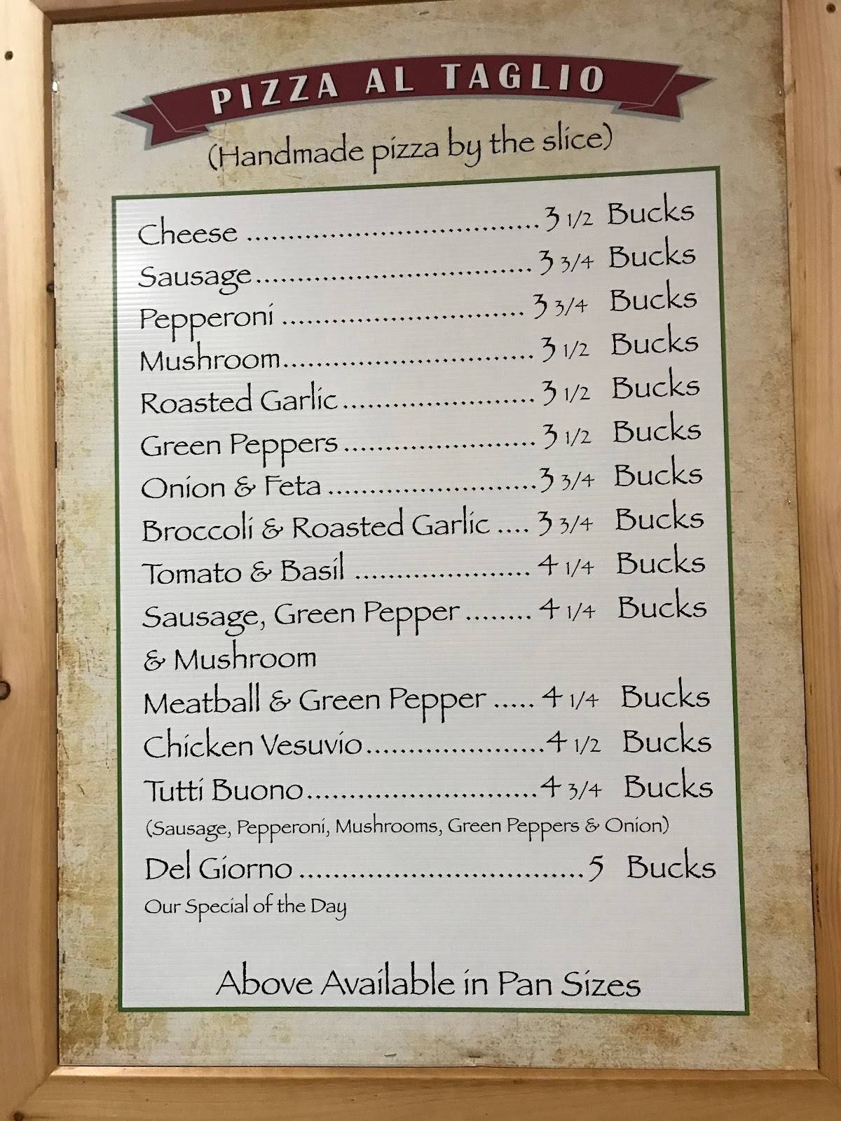 Menu at Pizzeria Venti, Vonore
