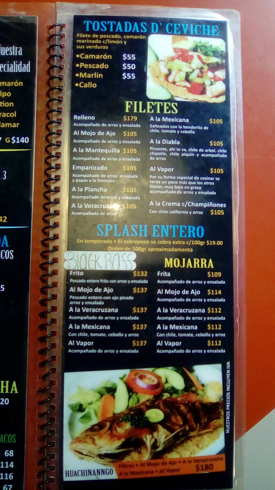 Carta del restaurante Playa Azul Mariscos, Ciudad Juarez, Av. del las ...