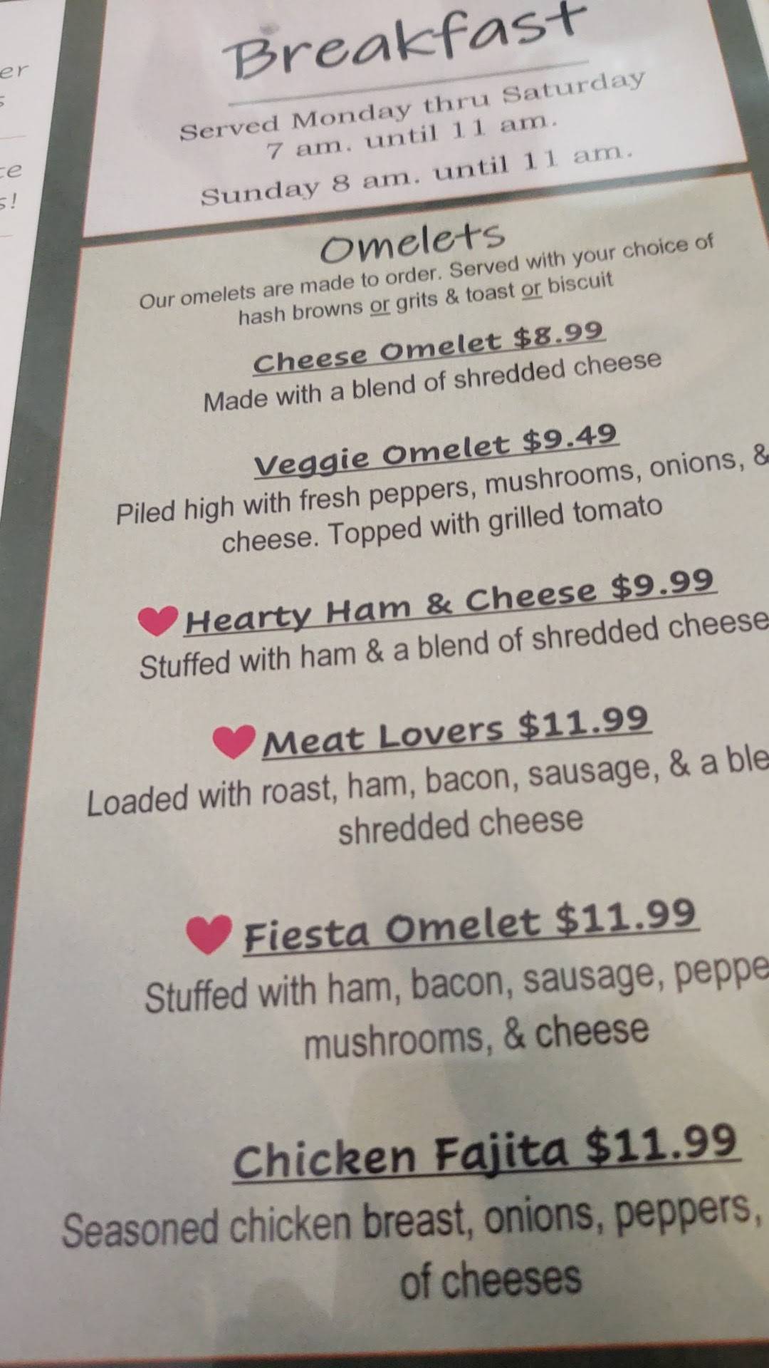 Menu at Port City Cafe, Biloxi, Pass Rd ste a
