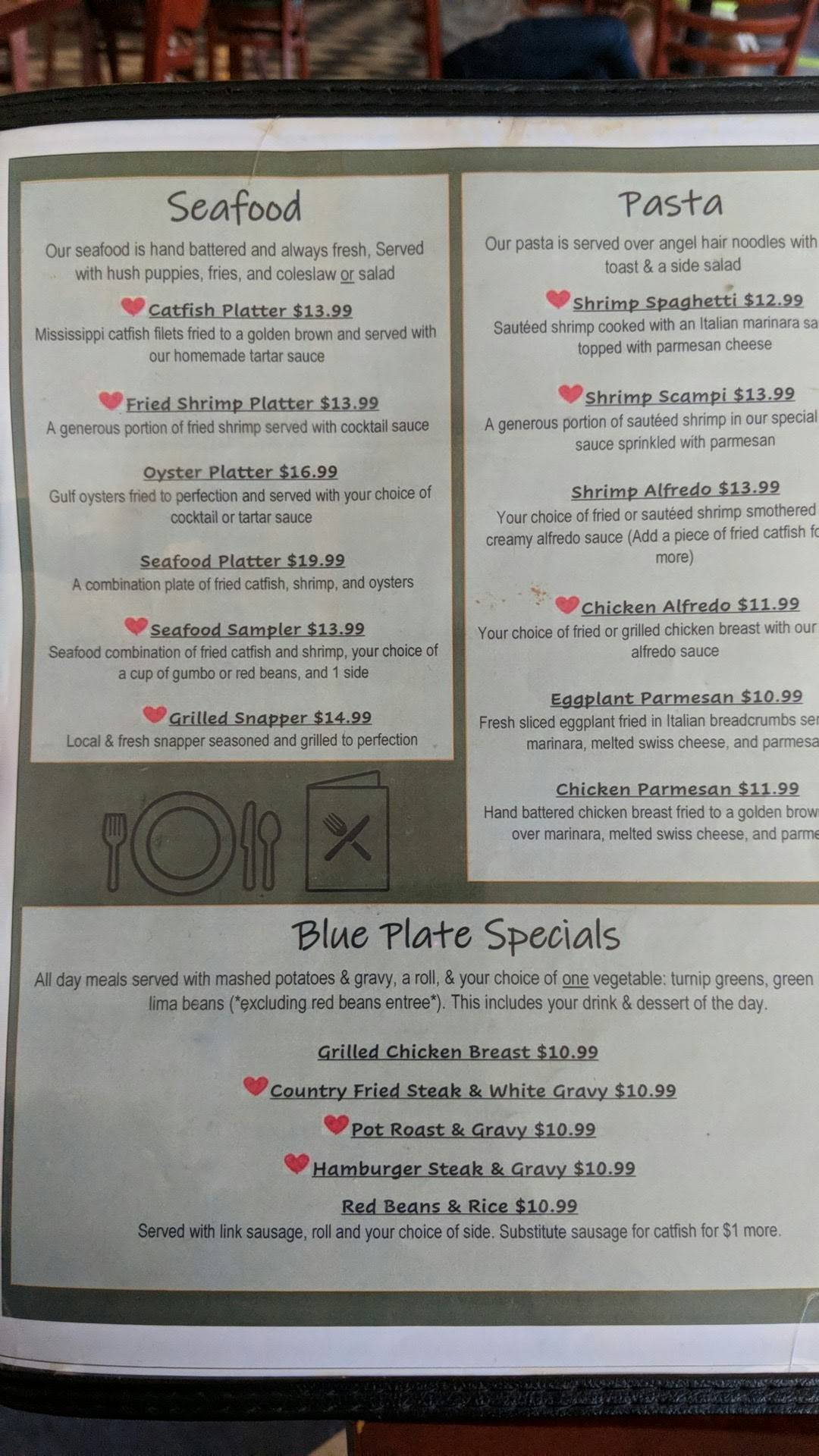 Menu at Port City Cafe, Biloxi, Pass Rd ste a