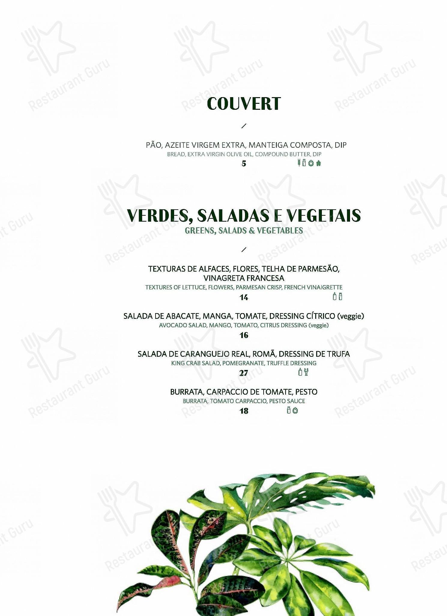 Menu em Praia no Parque churrascaria, Lisboa