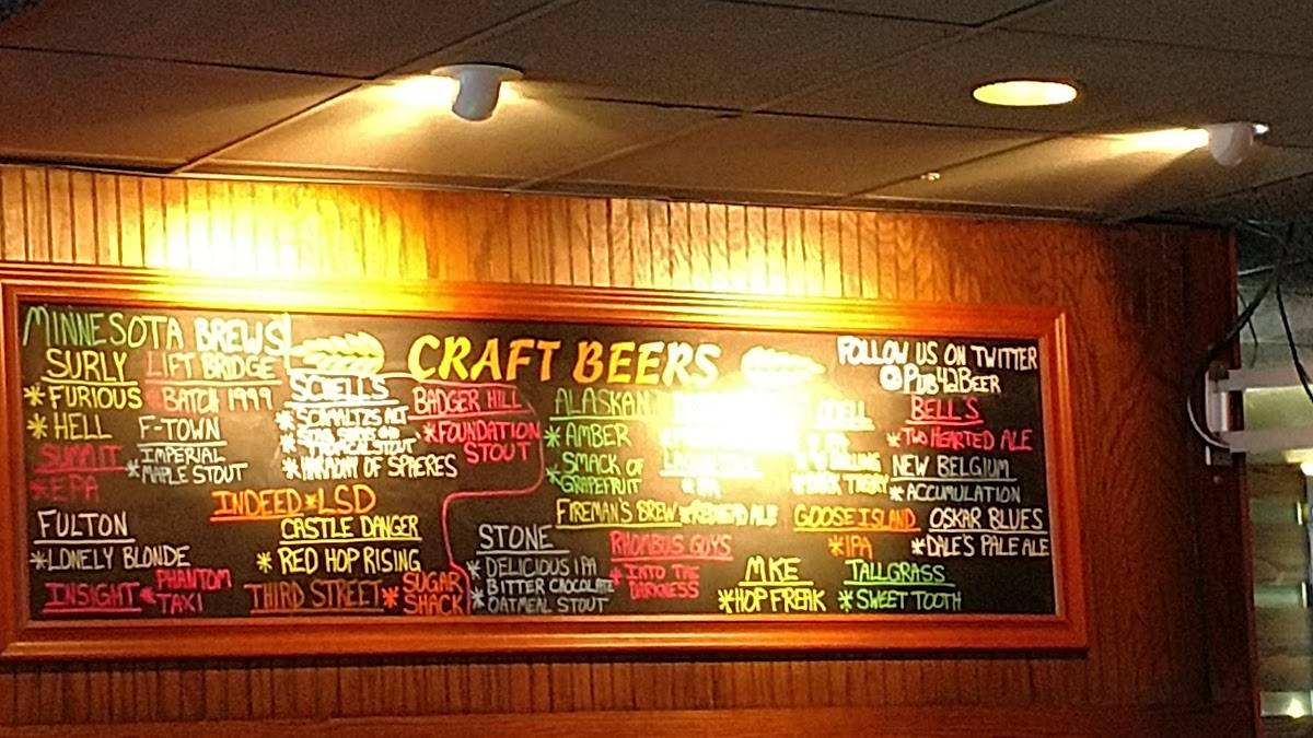 Menu at Pub 42, New Hope
