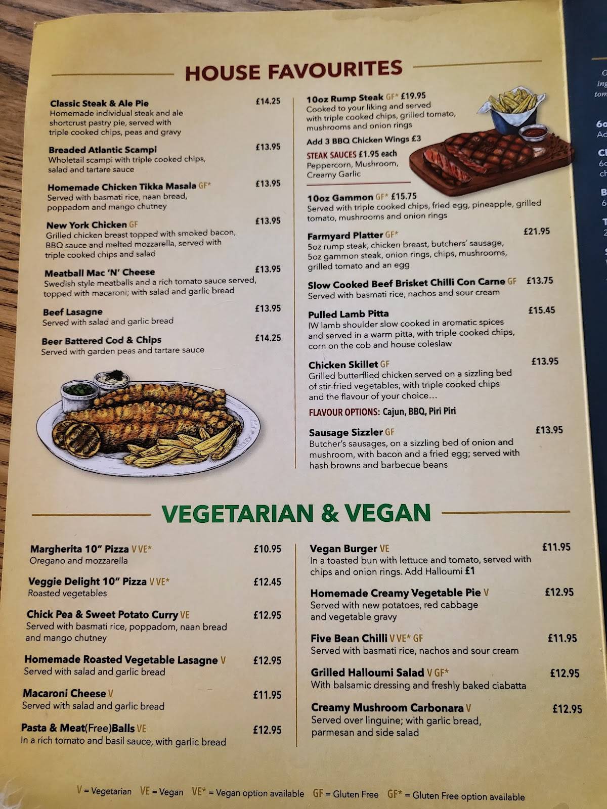 Menu at Caulkheads pub & bar, Sandown