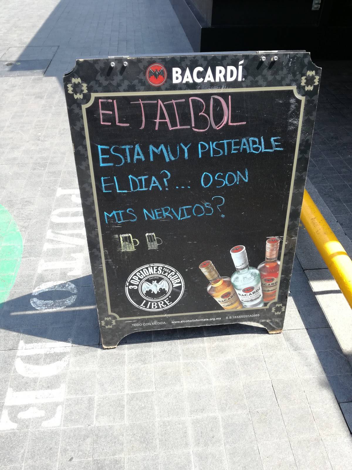 Carta del pub y bar El Jaibol, Ciudad del México, Calle San Juan del ...