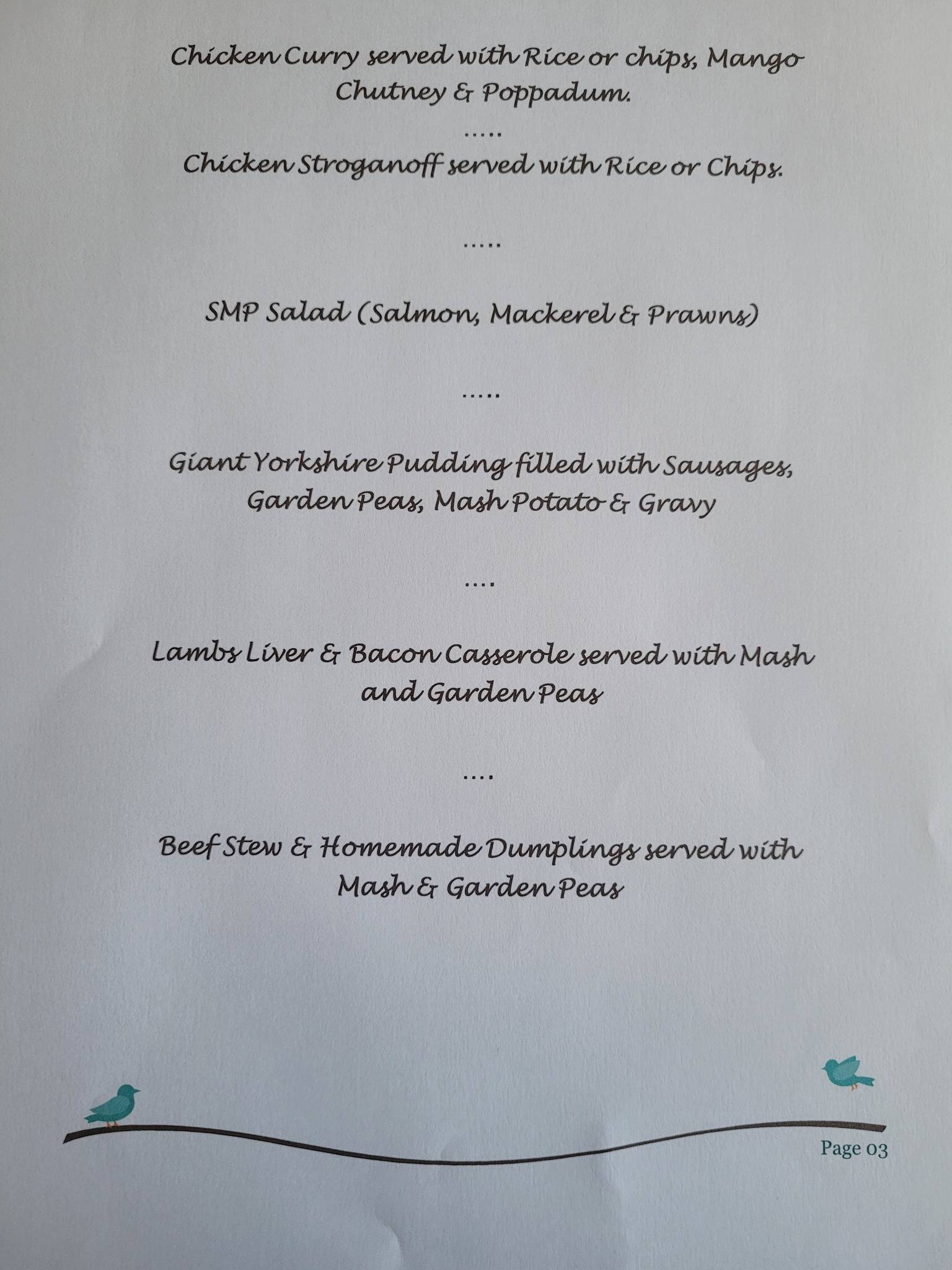 Menu at Haven Inn pub & bar, Barrow upon Humber