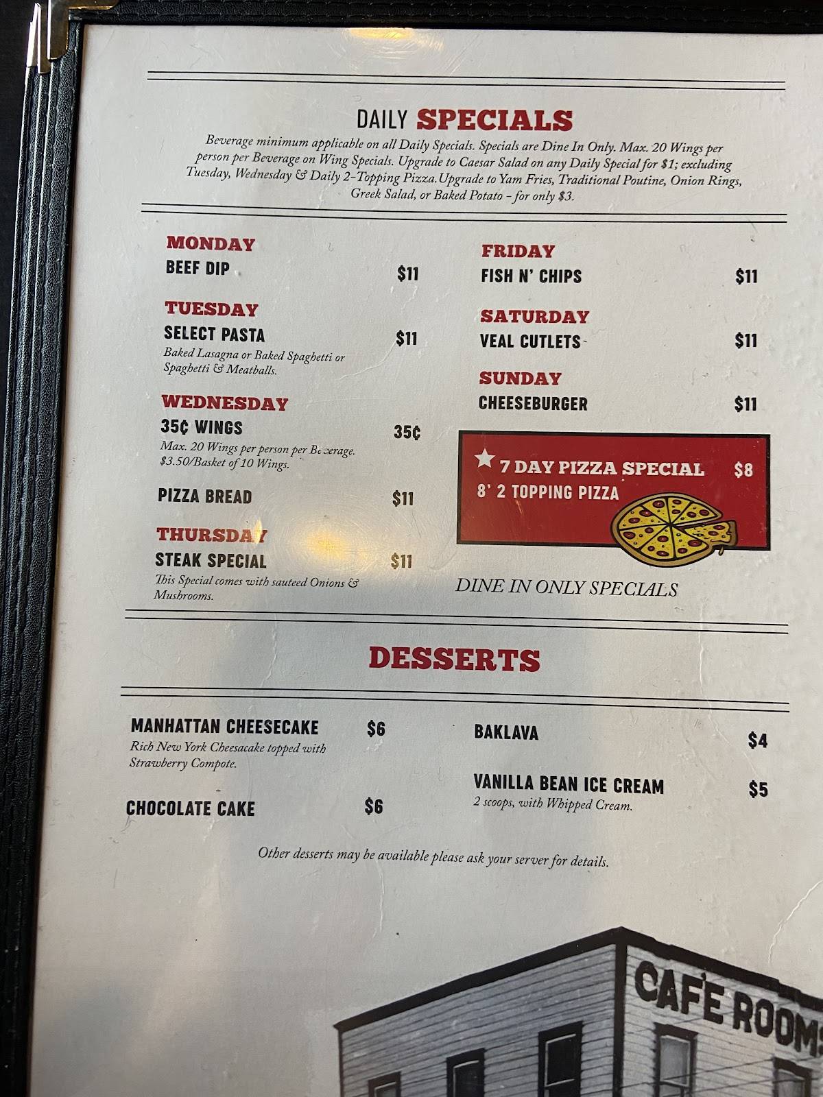 Menu at Old Town Pizza House Bar & Grill, Airdrie