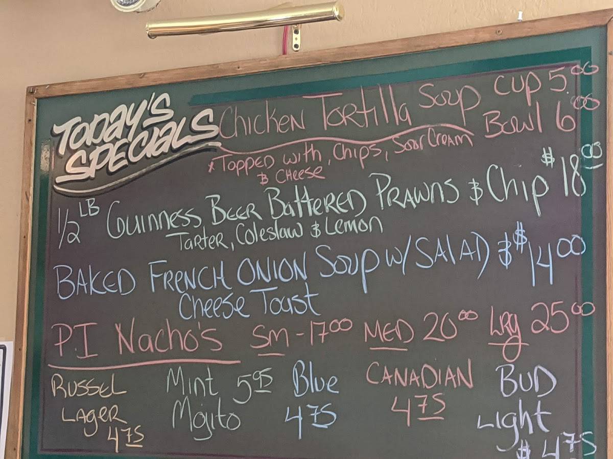 Menu at Prairie Inn Neighbourhood Pub, Saanichton