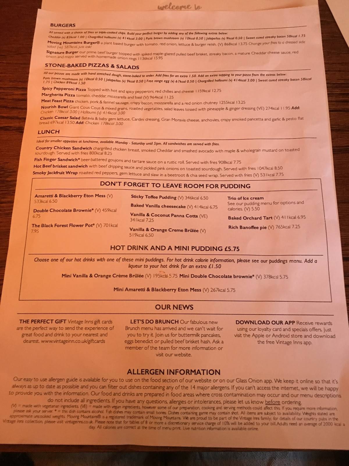 Menu at The Kestrel pub & bar, Knaresborough