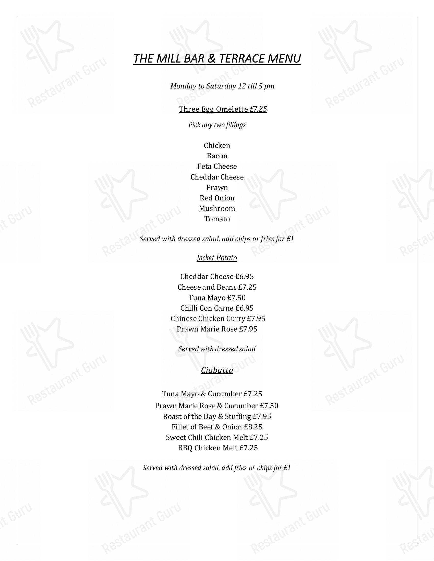 Menu at The Mill Inn pub & bar, Houghton le Spring, Durham Rd