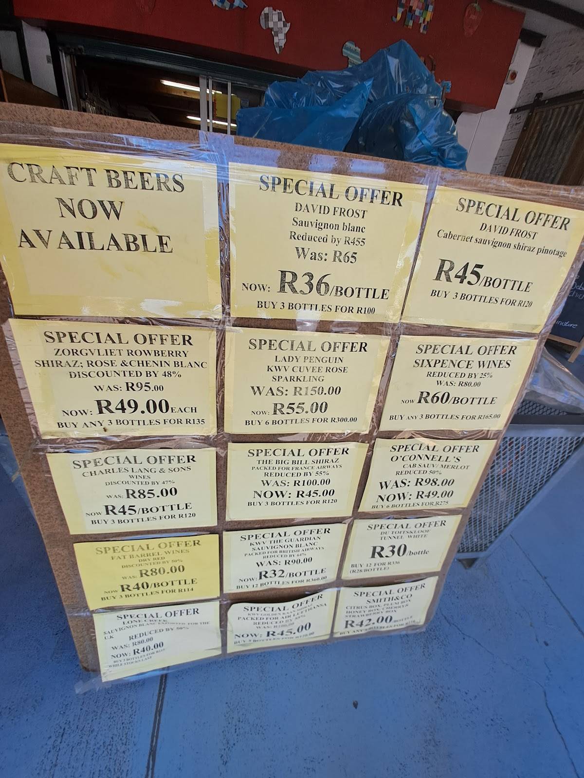 Menu at Thirsty Scarecrow pub & bar, Stellenbosch