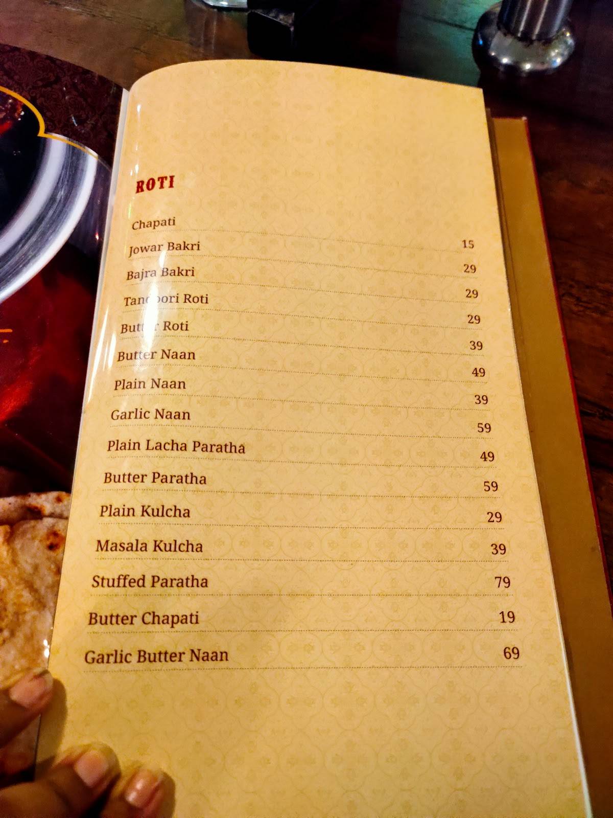 Menu at Hotel Kinara's Maratha Darbar, Pune, Shop No. 1 & 2