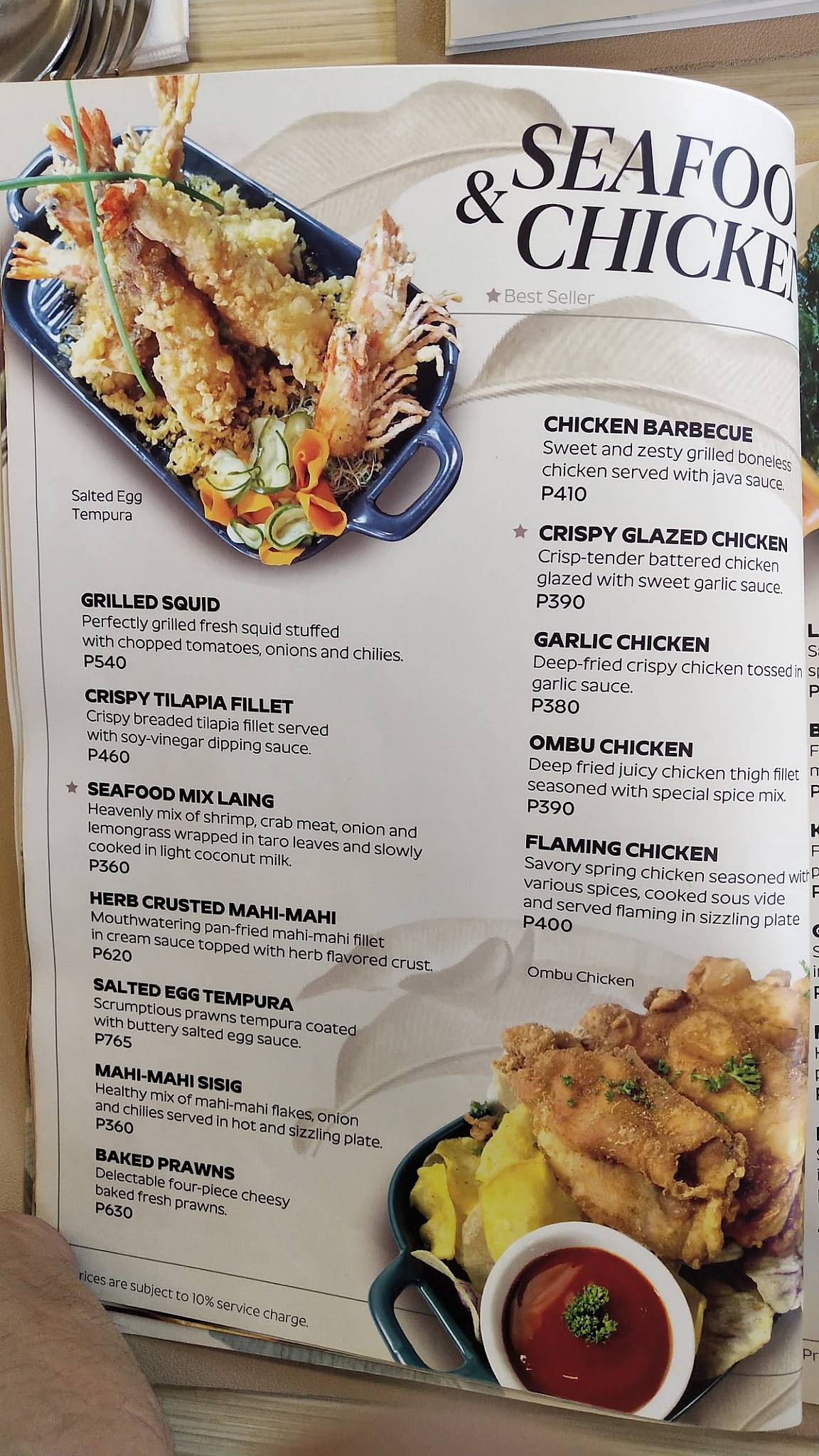 Menu at Ombu Kusina restaurant, Quezon City, 91 - 93