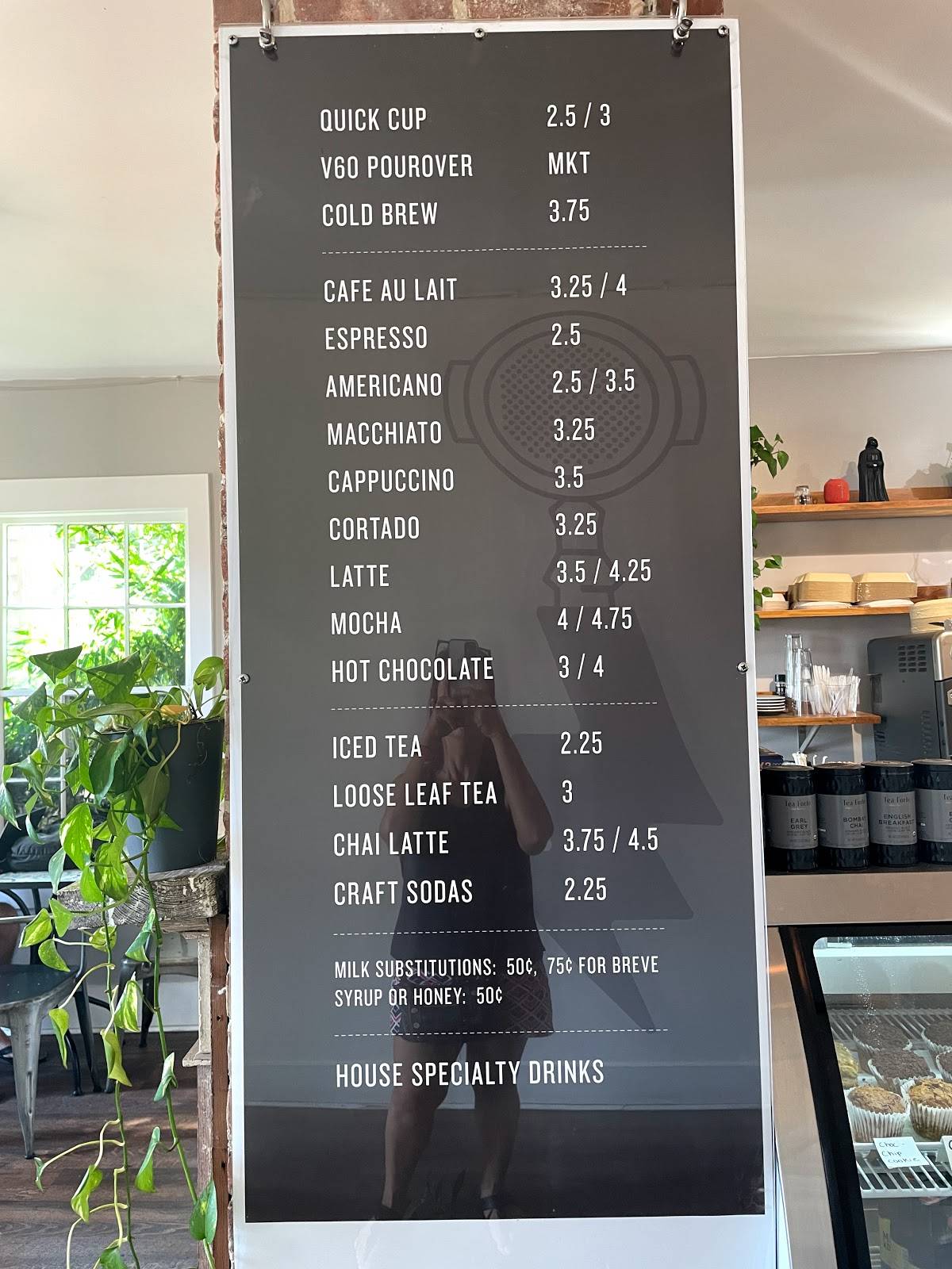 Menu at Relámpago Coffee Lab cafe, St. Augustine