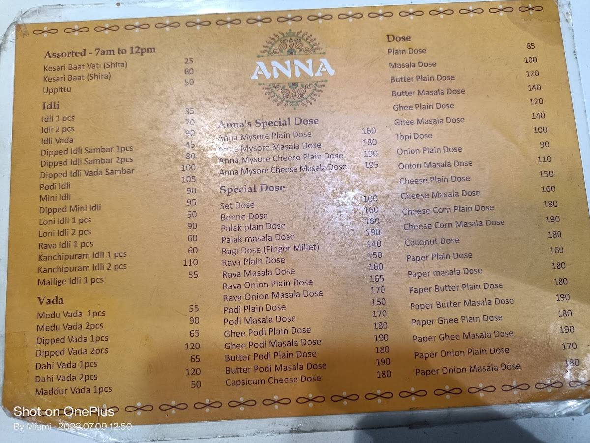 Menu at ANNA, Pune, 273