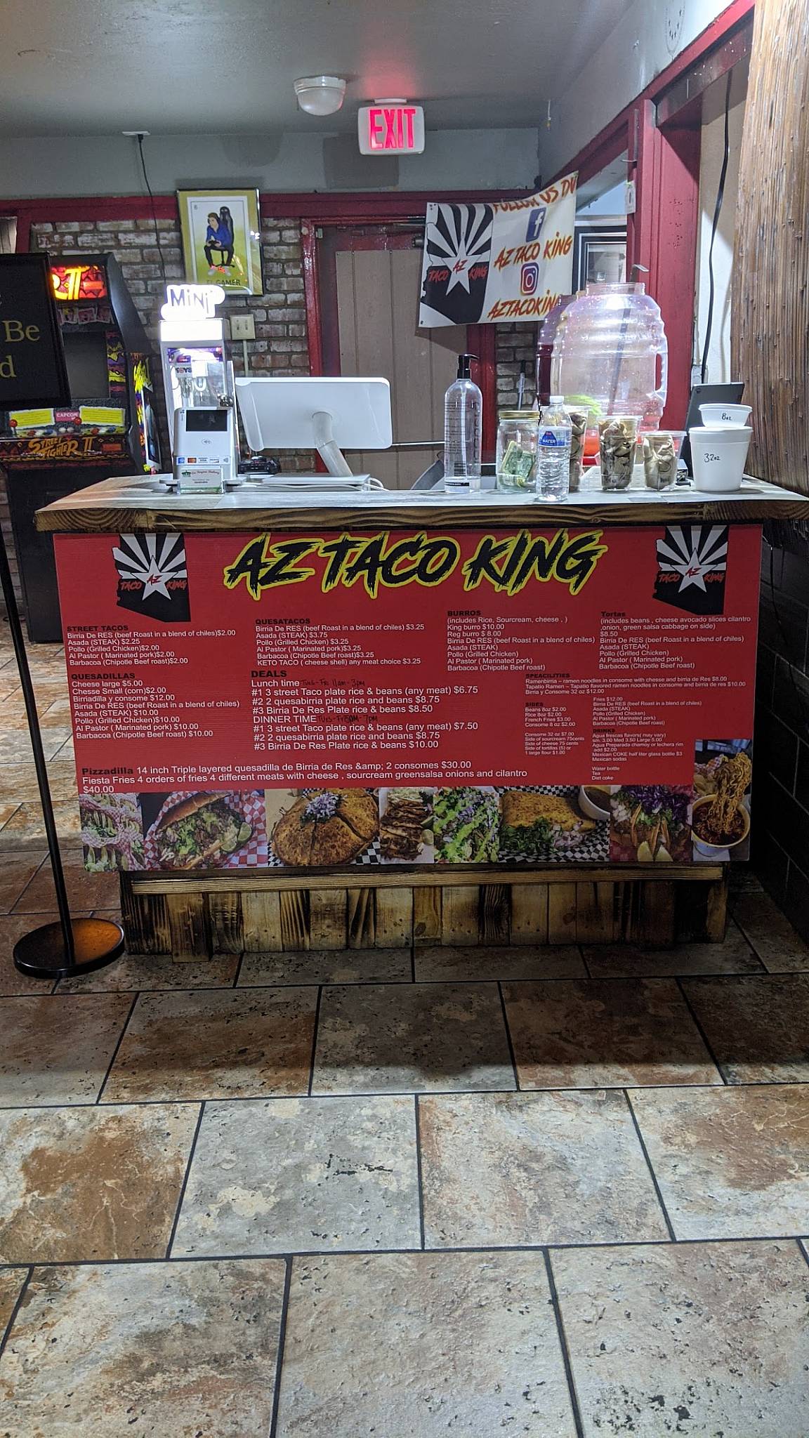 Menu at AZ Taco King Phoenix restaurant, Phoenix