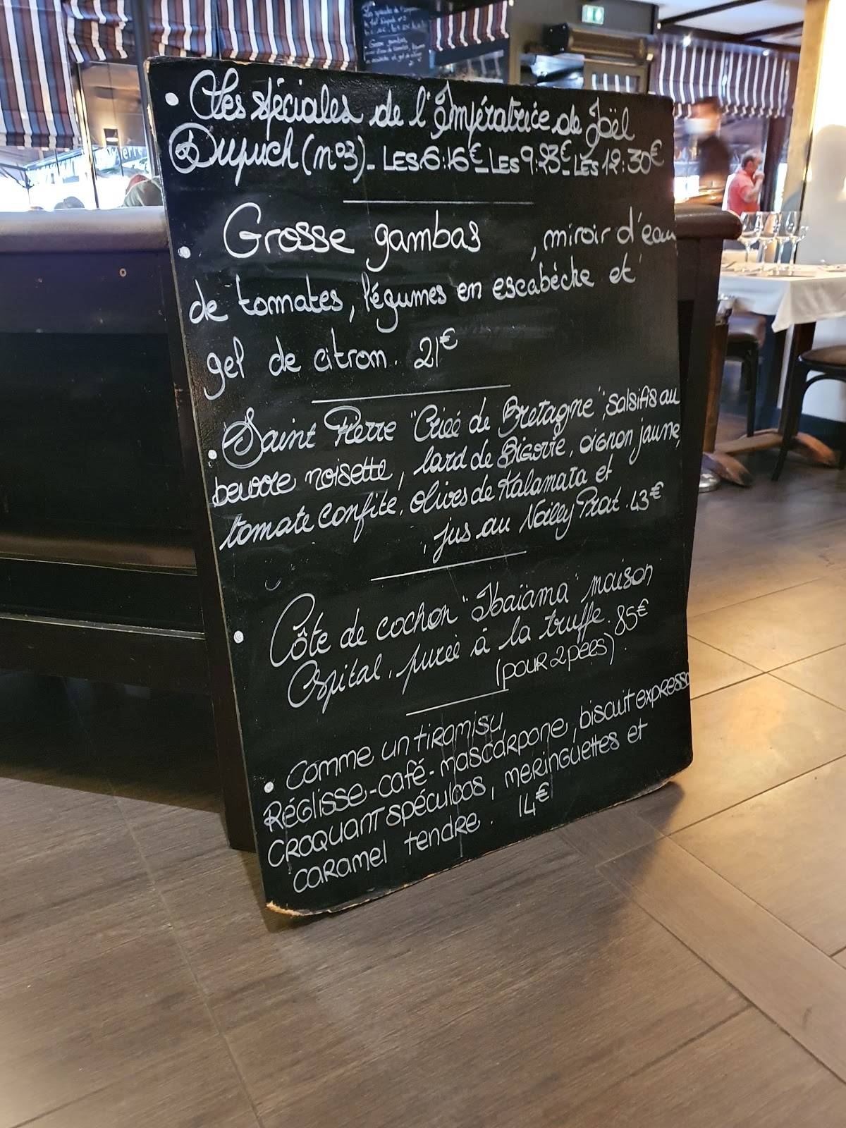 Menu au Restaurant Ecailler Chez Pierre Arcachon, Arcachon