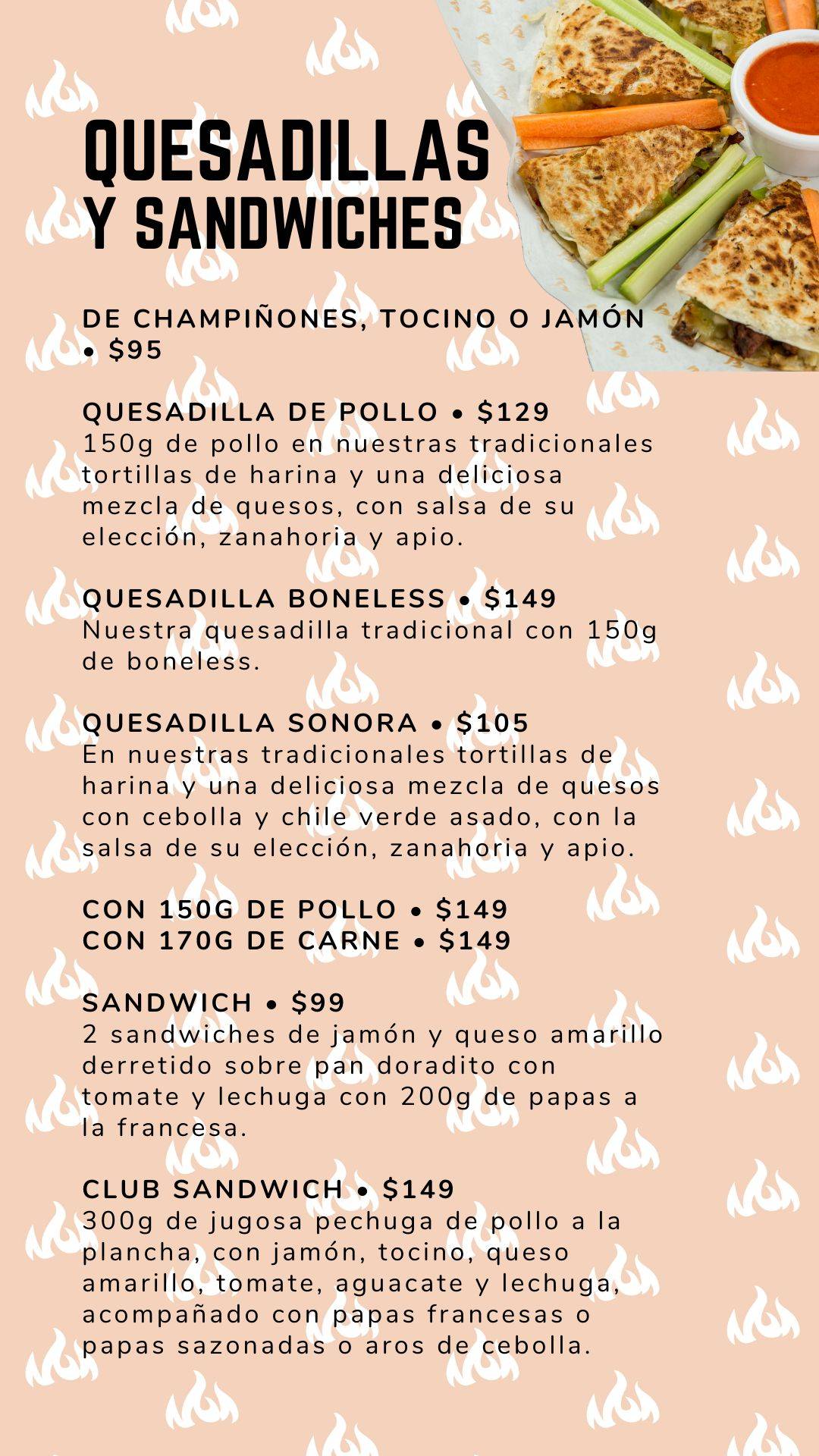 Menu at Chiltepino's restaurant, Nogales, Centro Comerciales Nogales