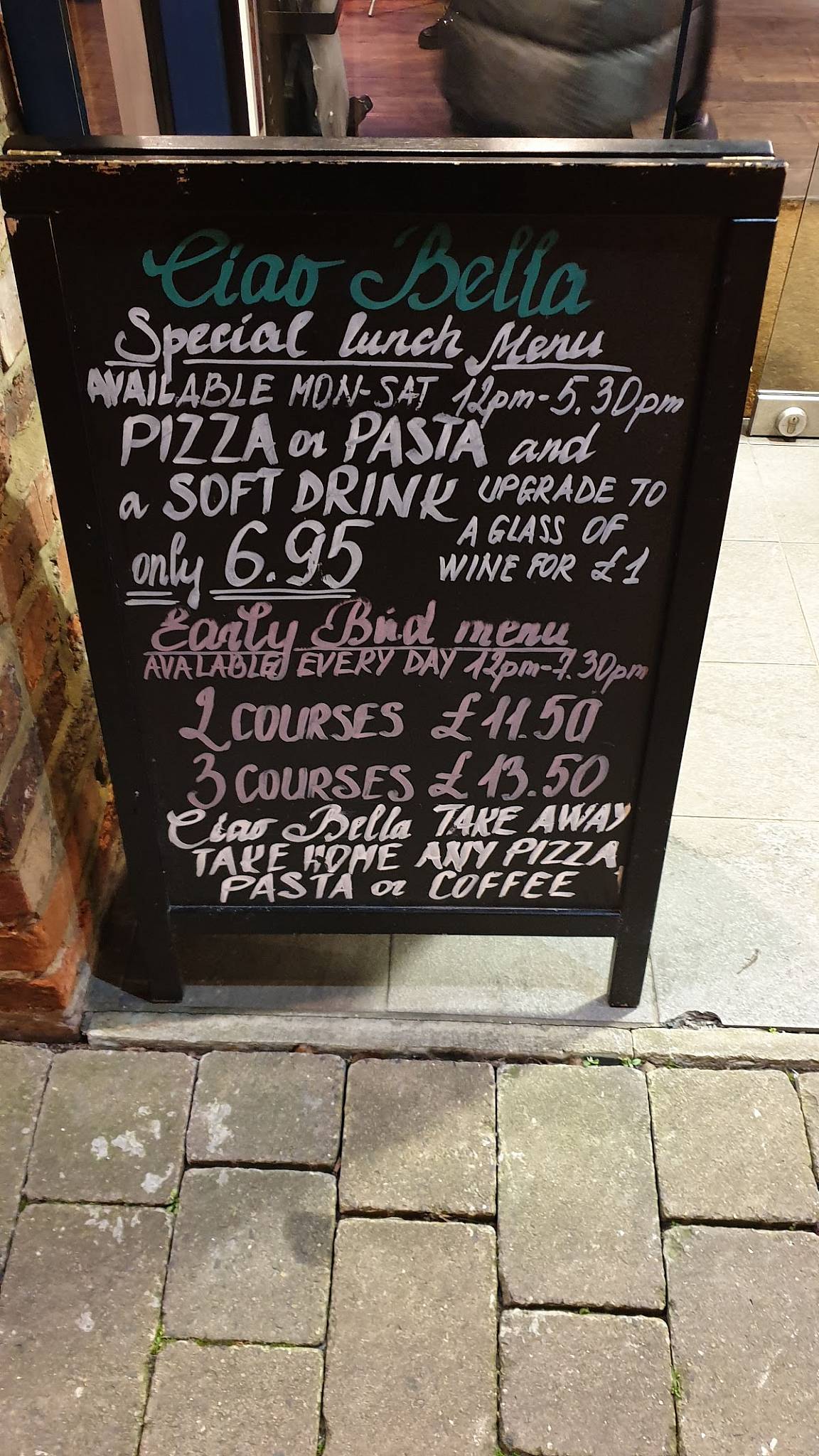 Menu at Ciao Bella Bar & Restaurant, Leeds