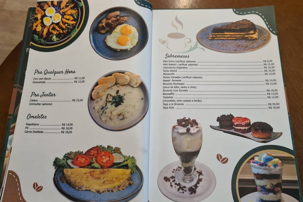 Menu em Duo Café Recife, Recife