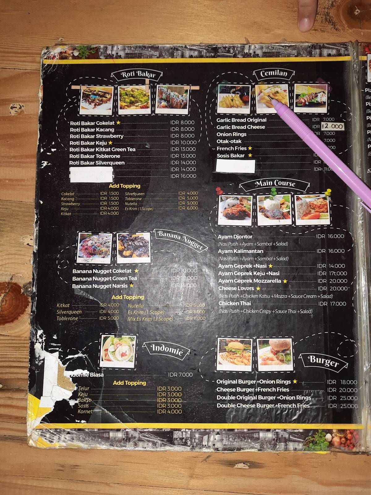 Menu at ESCAPE Garden restaurant, Bekasi Regency