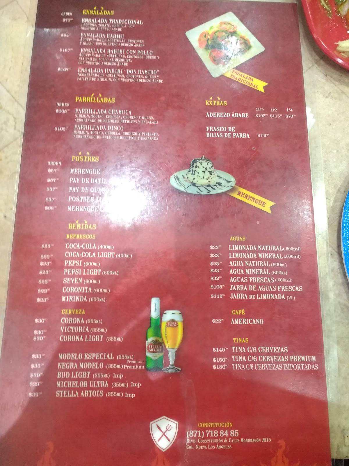 Carta del restaurante El Chamuco, Torreón, Blvrd Constitución & Doctor ...