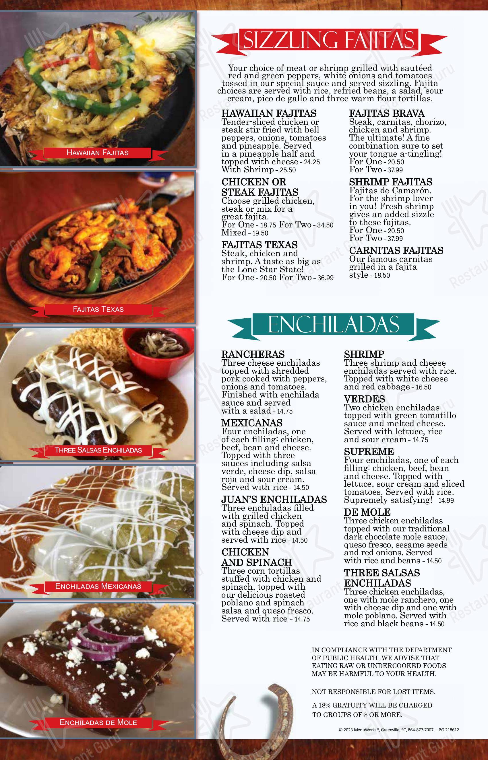 Menu at El Rodeo Brunswick restaurant, Brunswick