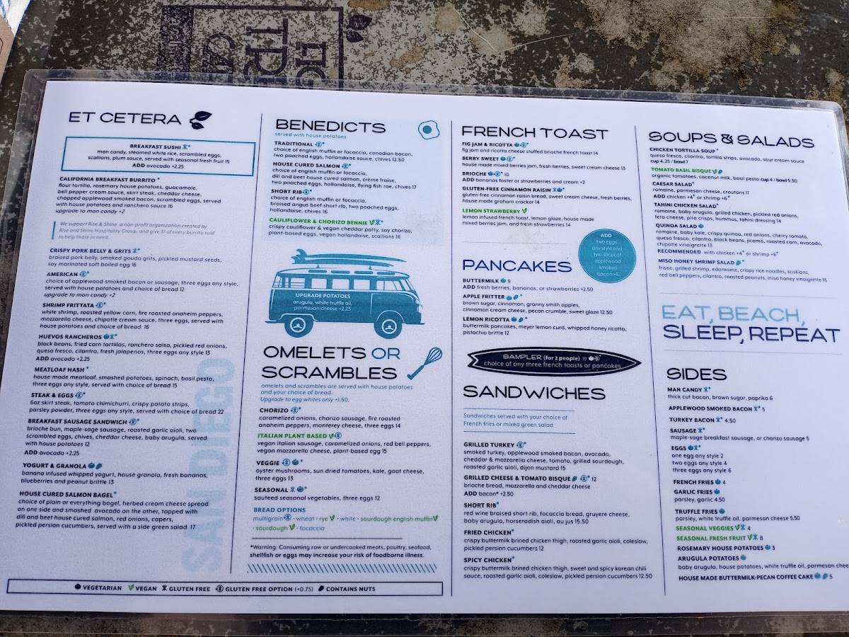 Menu at Fig Tree Cafe, San Diego, Hazard Center Dr