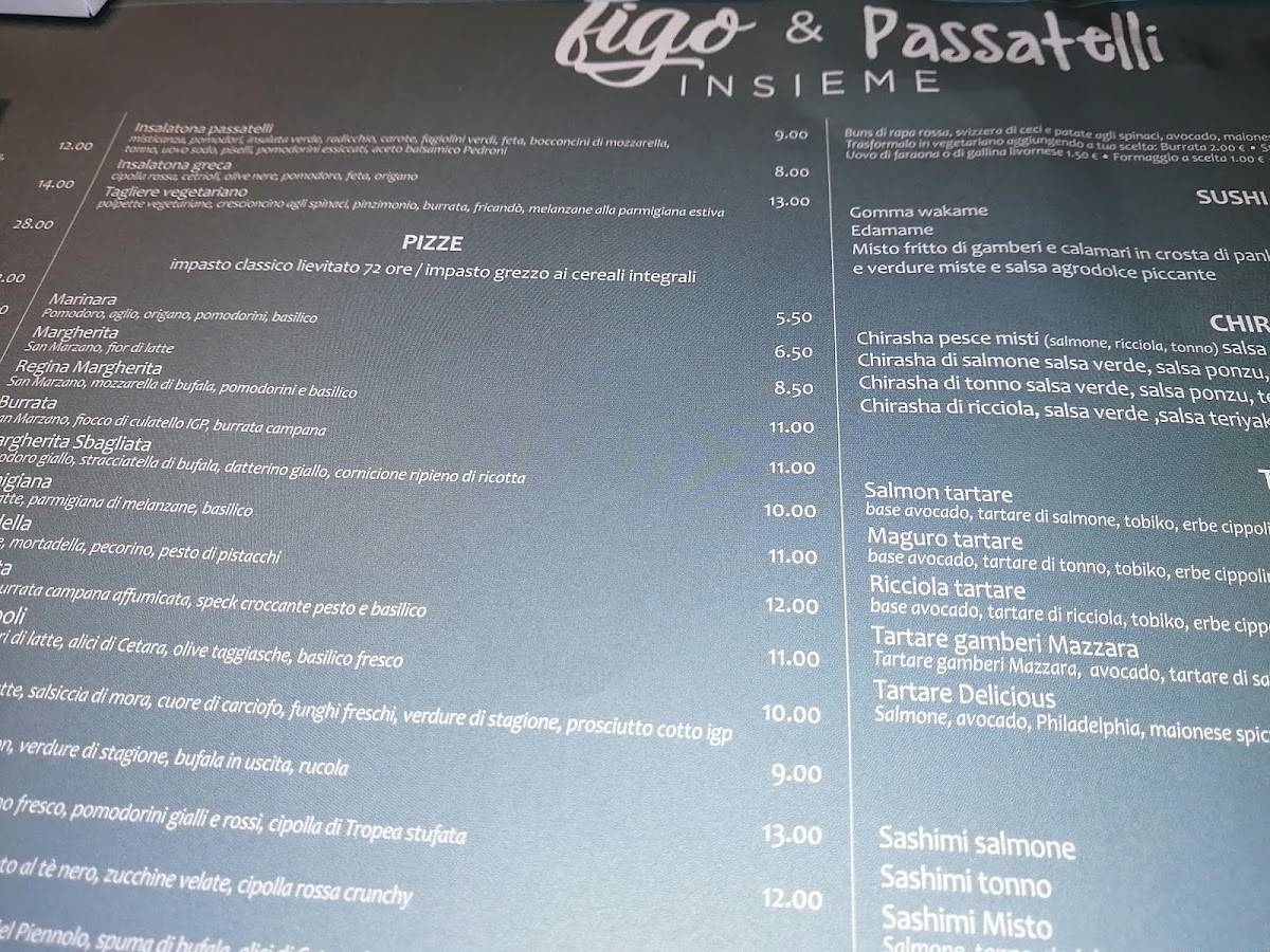 Menu da Figo Burger Pizza & Sushi ristorante, Ravenna