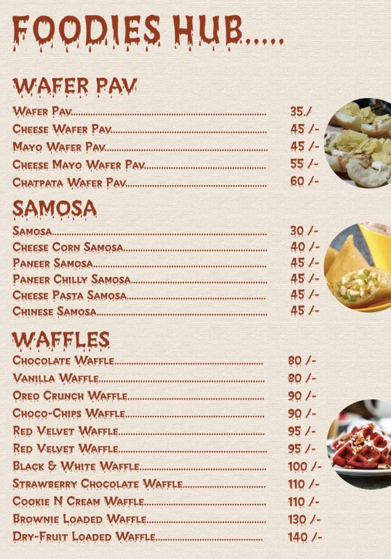 Menu at Foodies Hub, Mumbai, 57/B Navjeevan Society