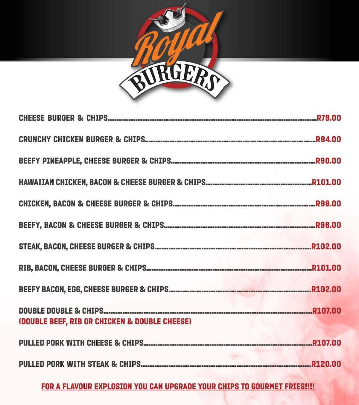 Menu at Grill King Sunward Park restaurant, Boksburg