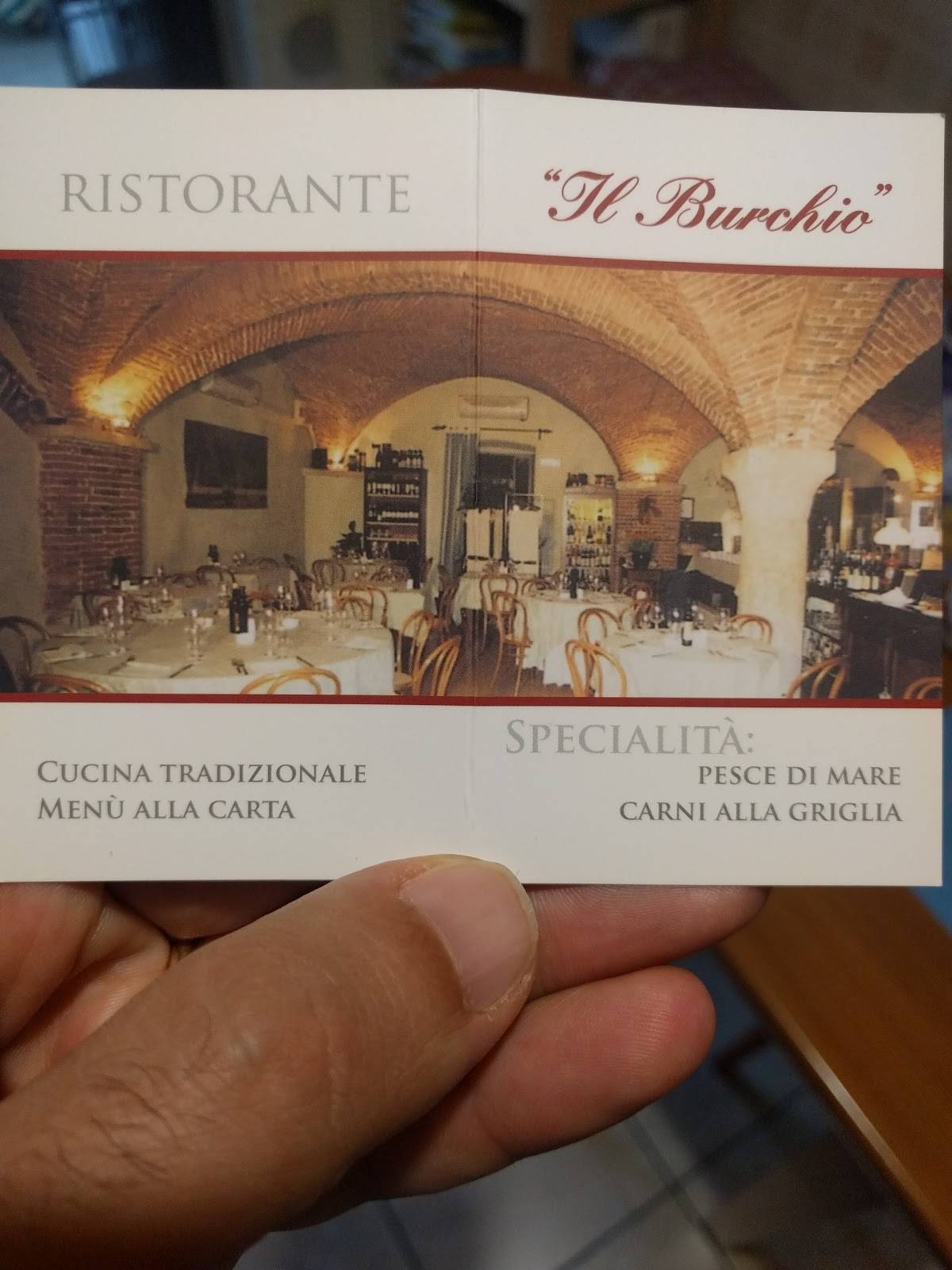 Menu da Il Burchio ristorante, Verona, Interrato dell'Acqua Morta