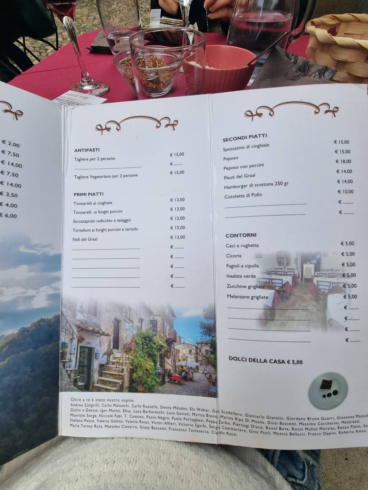 Menu da Il Graal Ristorante/Bar, Calcata Nuova