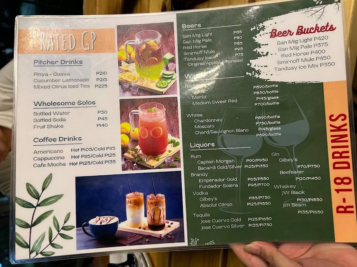 Menu at KUBU Restaurant + Bar, Cebu City
