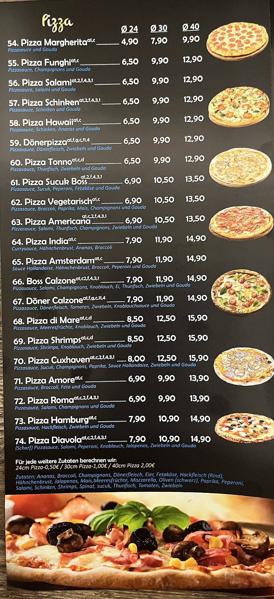 Speisekarte von Kebab Boss 23 restaurant, Cuxhaven