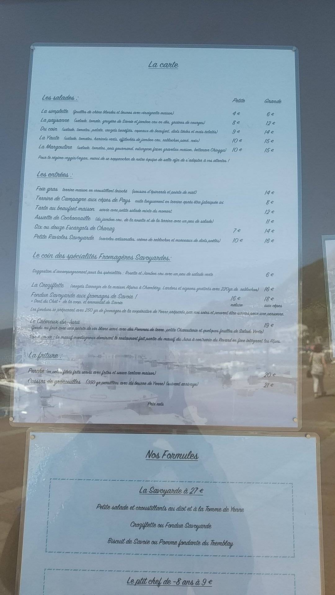 Menu au Restaurant Le Calypso, Le Bourget-du-Lac, 223 Bd du Lac