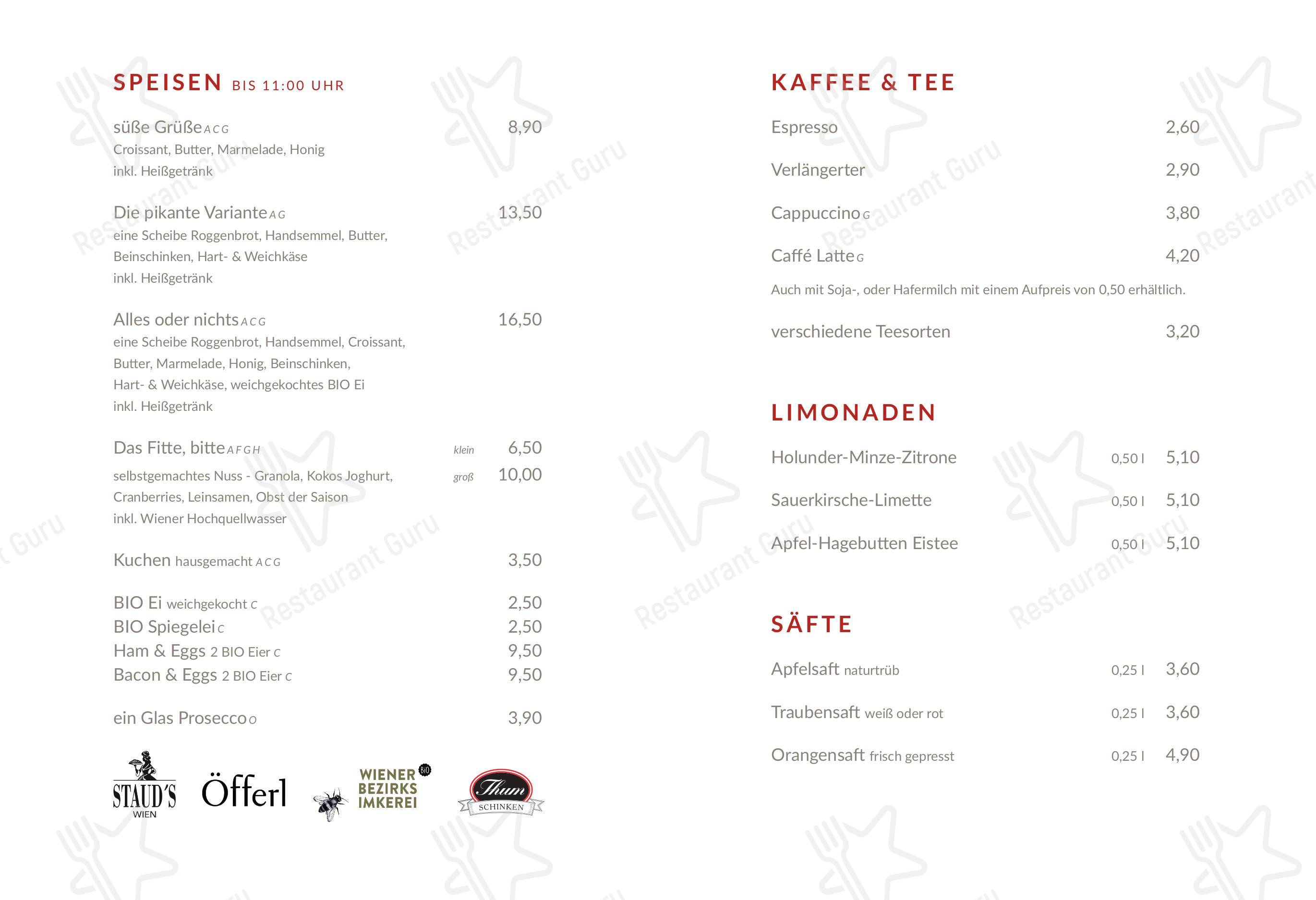 Speisekarte von Lucullus Restaurant & Catering, Wien, Neulinggasse 29