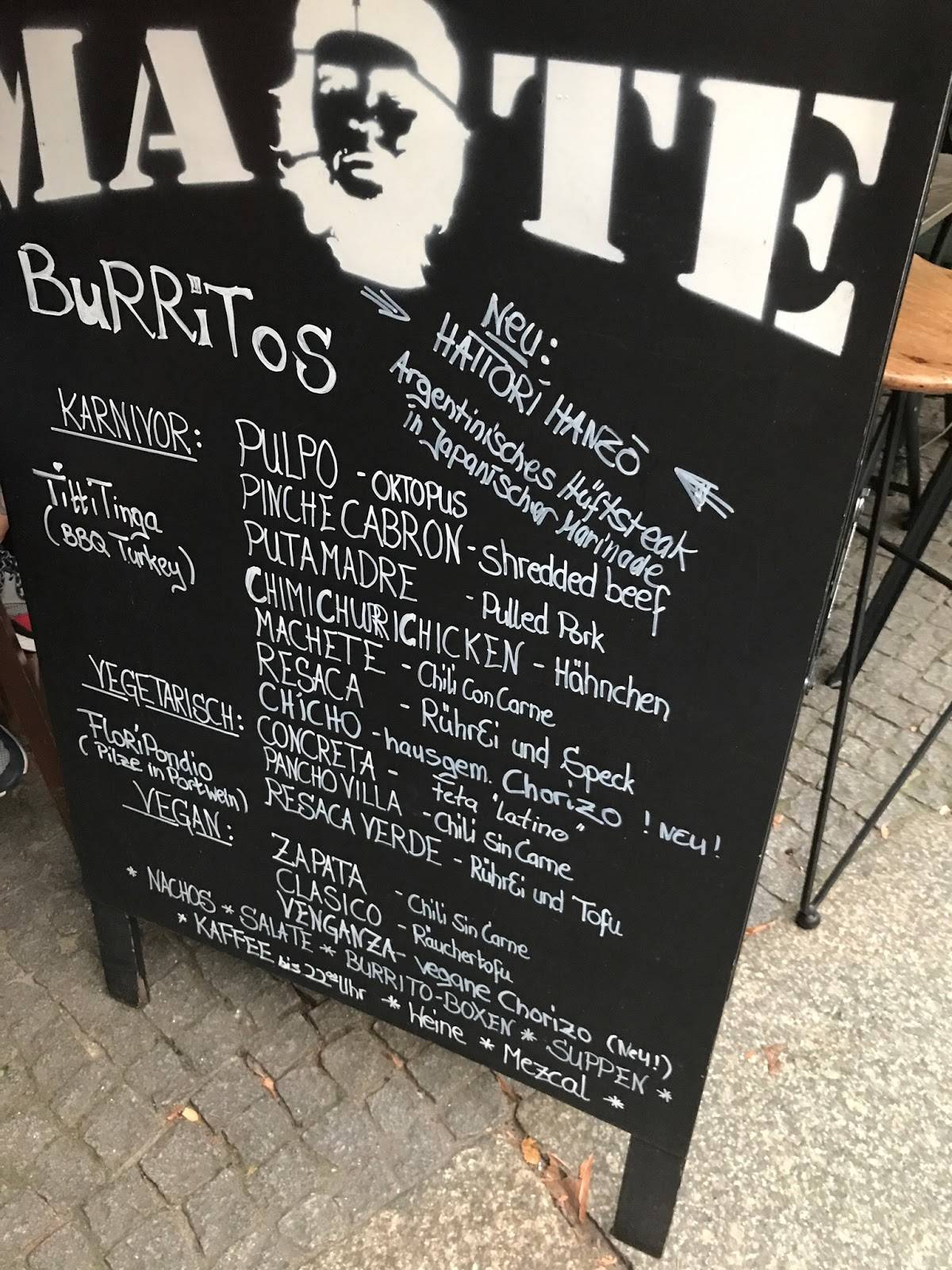 Speisekarte von MACHETE Burrito Berlin restaurant, Berlin, Neue ...