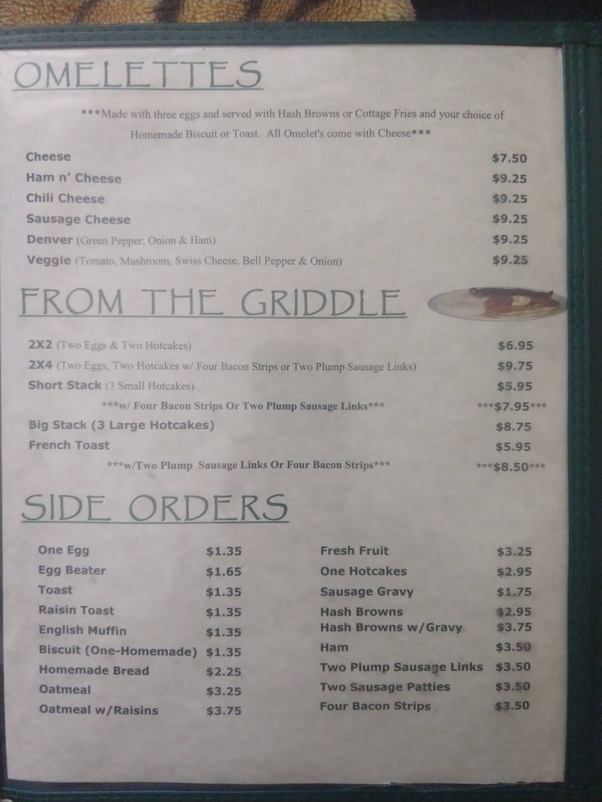 Menu at Maridon's Cafe & Malt Shop, Forest Grove