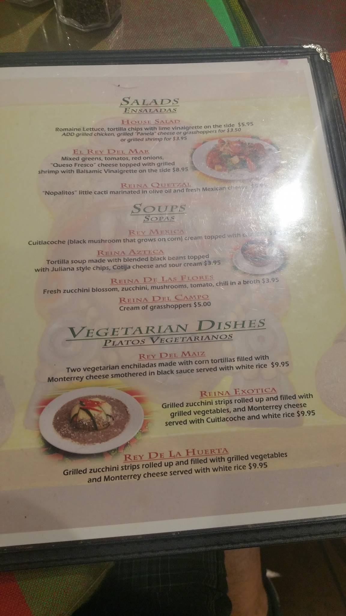 Menu at Mole Del Rey restaurant, Bell, Maywood Ave