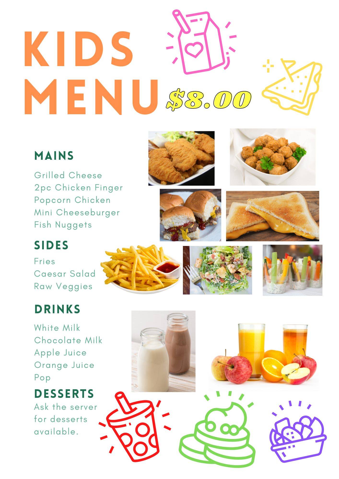 Menu at North Eden Seafood and Grill House restaurant, Midale
