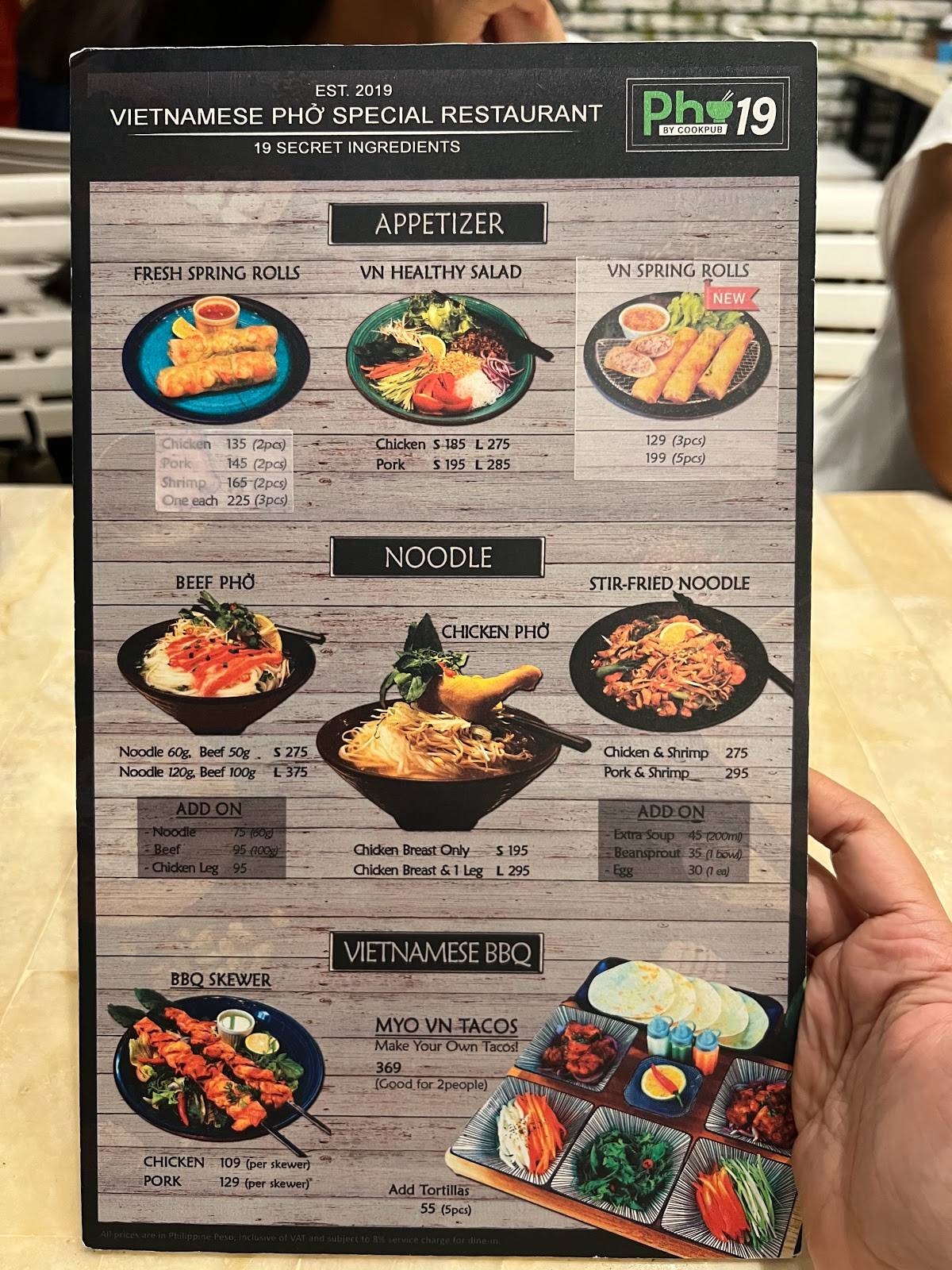 Menu at Pho19 - Mactan 포19 막탄점 restaurant, Lapu-Lapu City