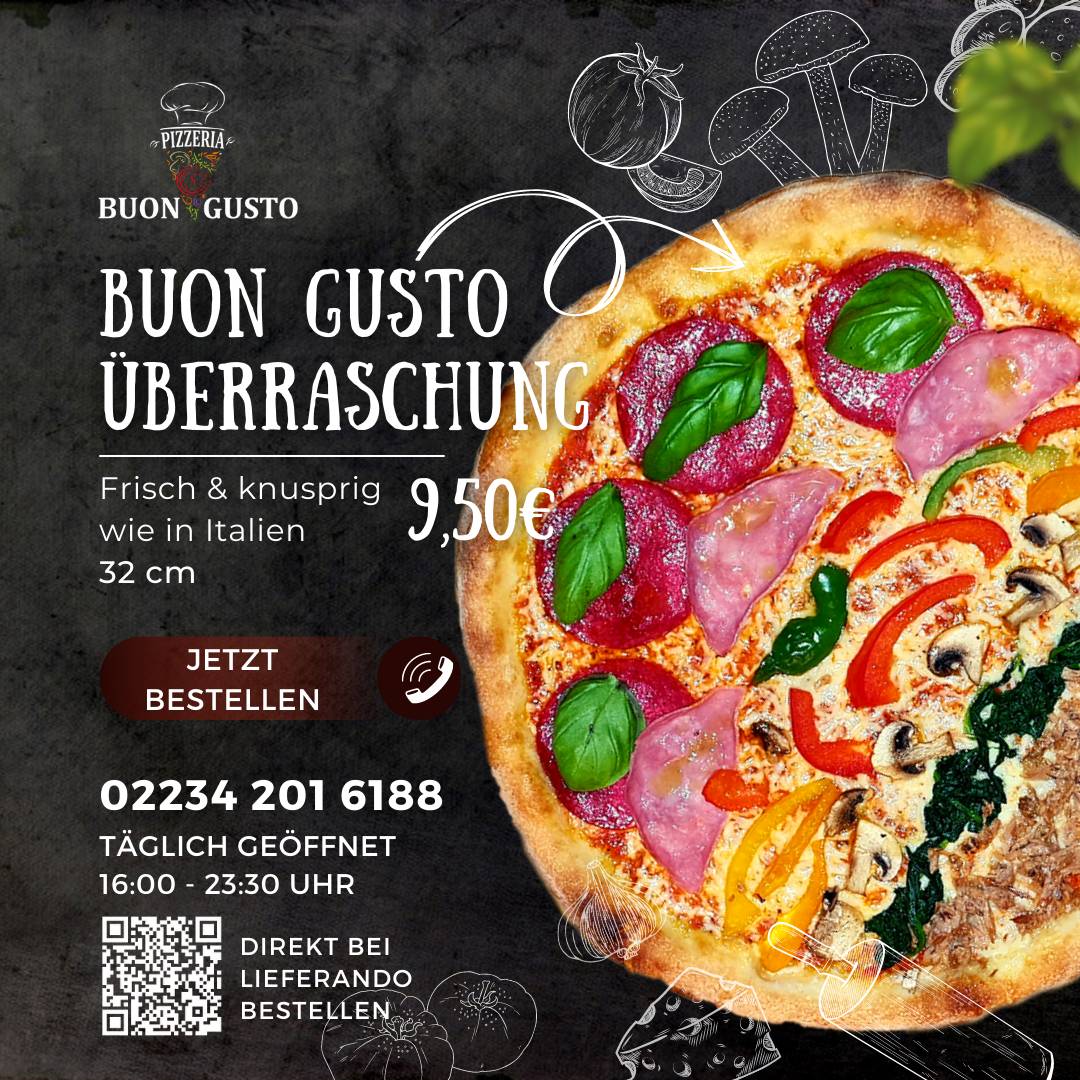 Speisekarte von Buon Gusto Köln-Weiden pizza, Köln