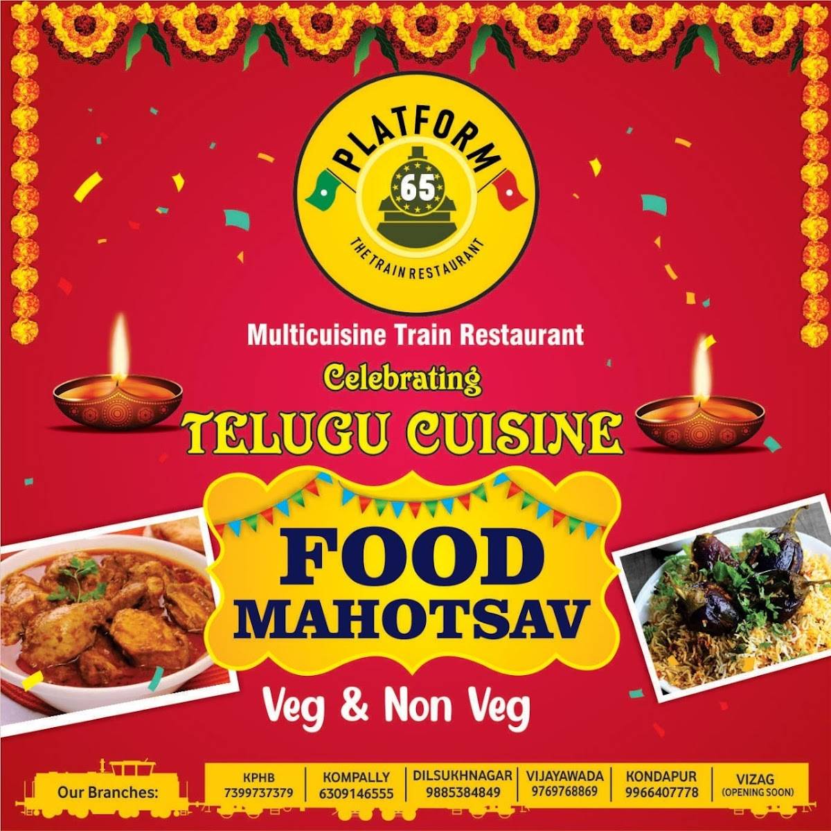 Menu at Platform 65 - The Train Restaurant, Hyderabad